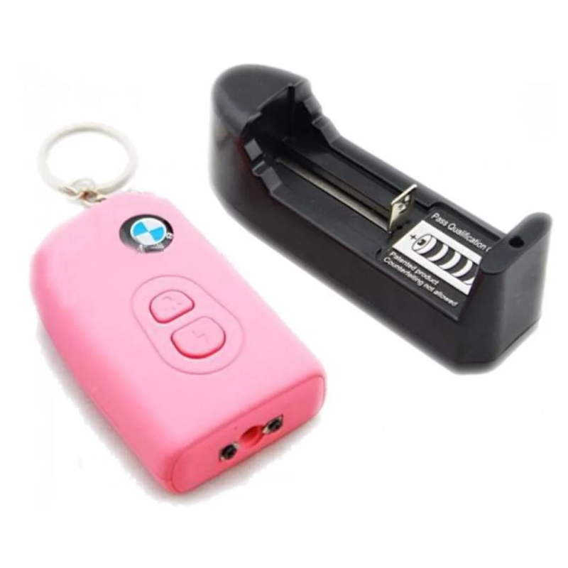 Mini Stun Gun Auto Car Control key 2.500.000 volts Pink - SECURELAND