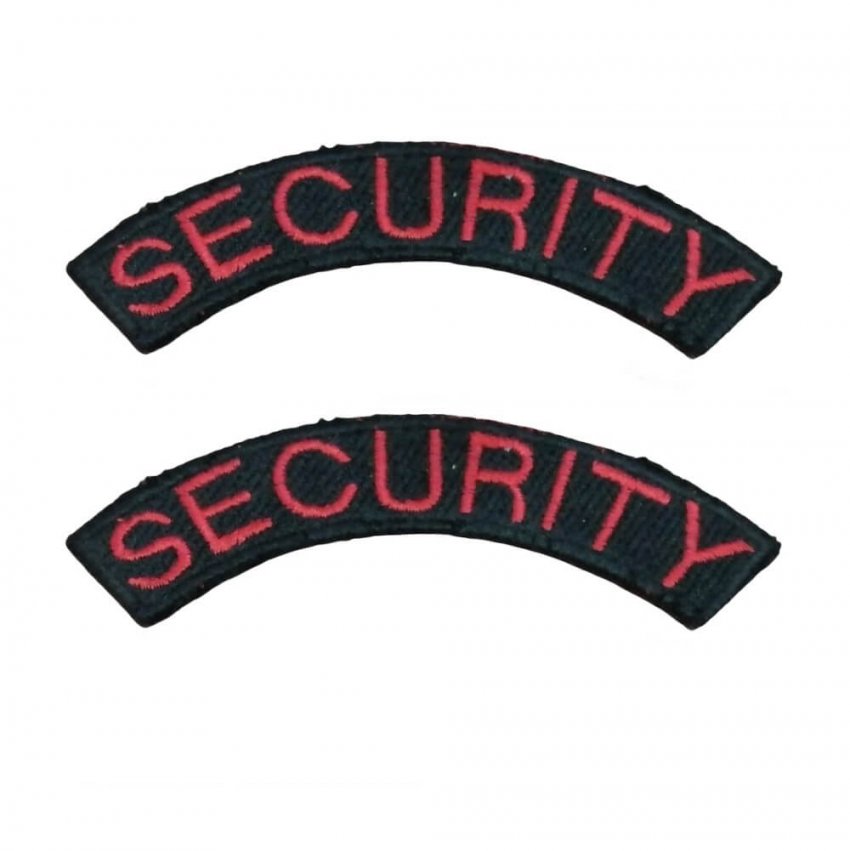 Ημικύκλια Security με Velcro (Μαύρο/Κόκκινο) σε Ζεύγος - SECURELAND